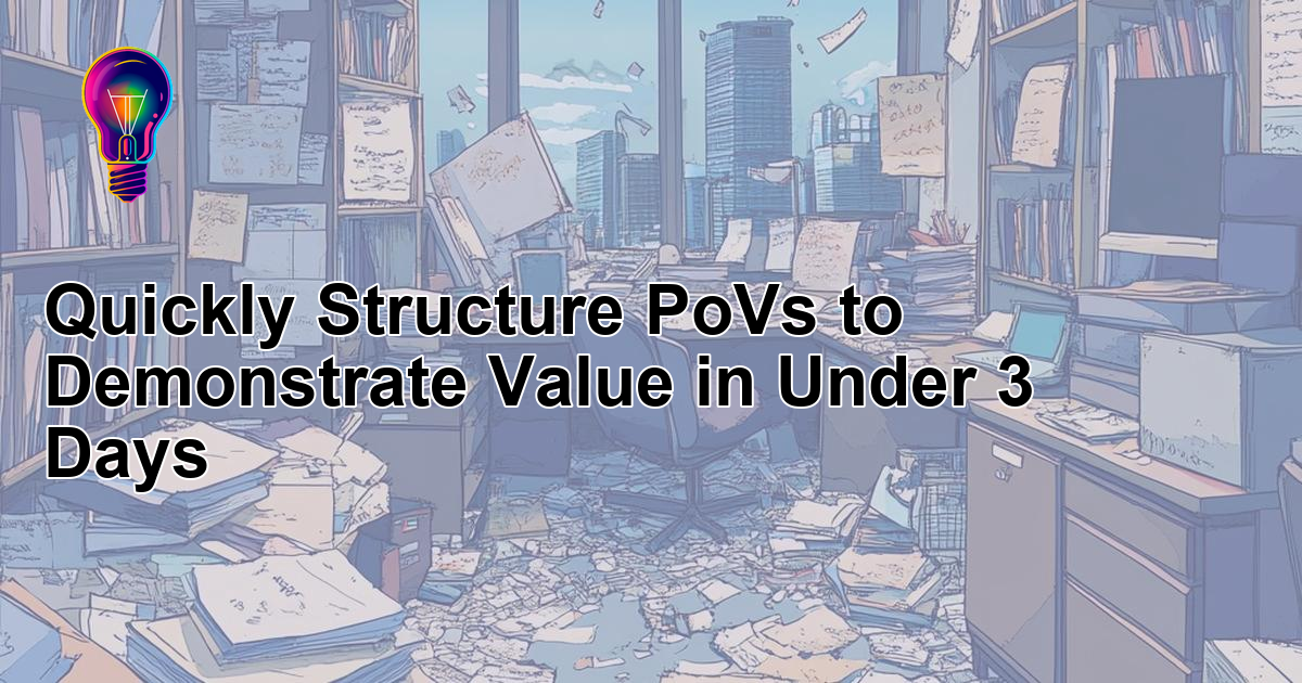 Quickly Structure PoVs to Demonstrate Value in Under 3 Days