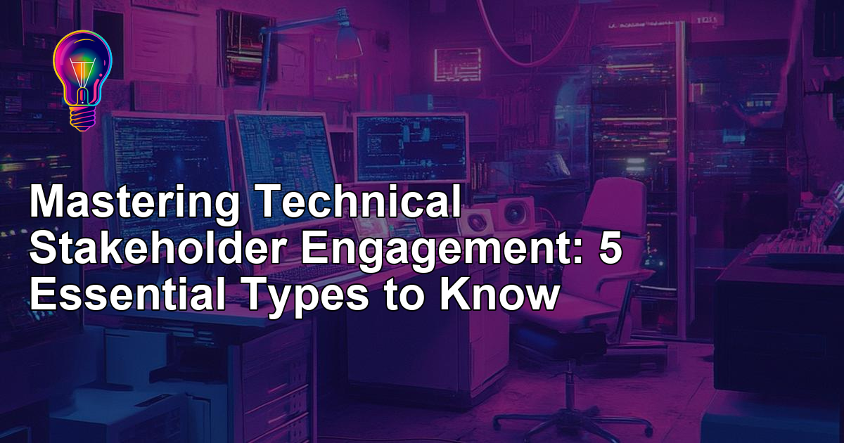 Mastering Technical Stakeholder Engagement: 5 Essential Types to Know