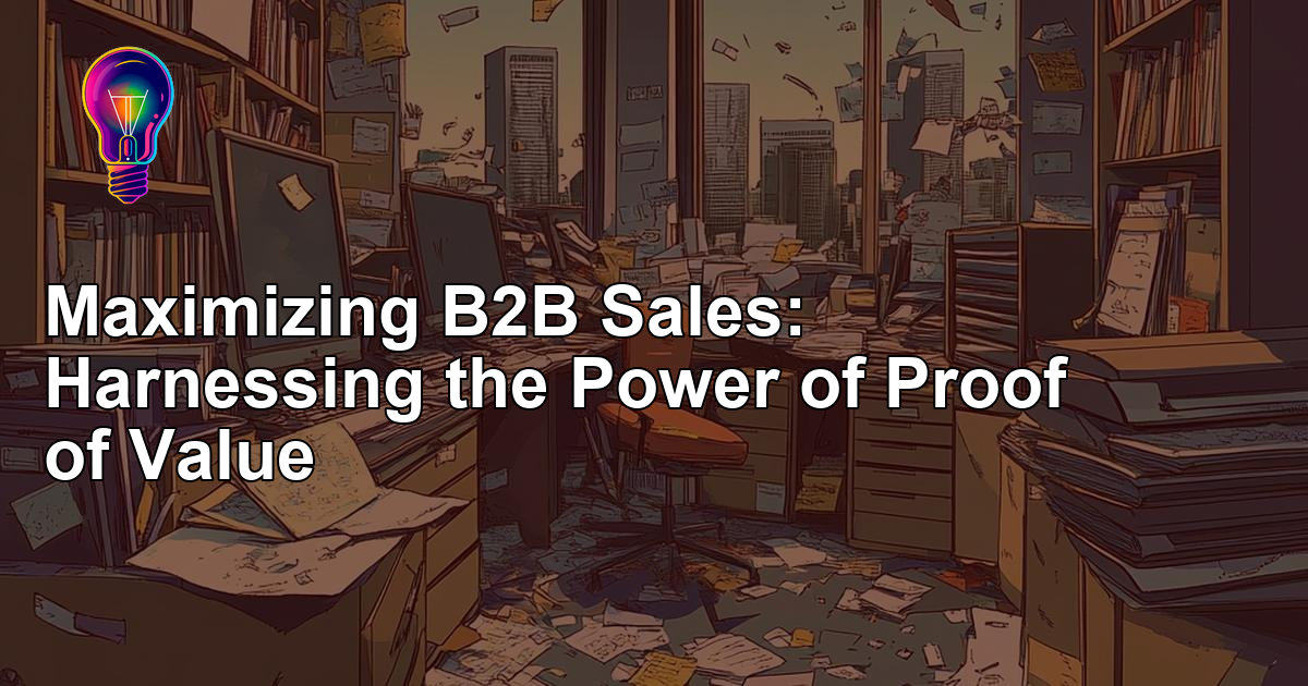 Maximizing B2B Sales: Harnessing the Power of Proof of Value